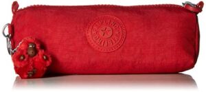 kipling women’s freedom pencil pouch, small, zipped, water-resistant, pen case, cherry