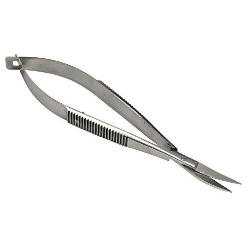 HTS 144C7 4.5" Curved Stainless Steel Squeeze Scissors