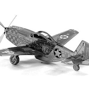 Set of 4 Metal Earth 3D Laser Cut Plane Models: Avro Lancaster Bomber, Mitsubishi Zero, F4U Corsair, P-51 Mustang