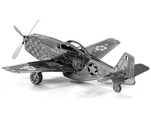 Set of 4 Metal Earth 3D Laser Cut Plane Models: Avro Lancaster Bomber, Mitsubishi Zero, F4U Corsair, P-51 Mustang