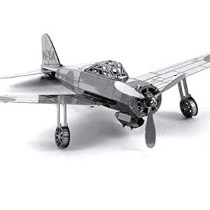 Set of 4 Metal Earth 3D Laser Cut Plane Models: Avro Lancaster Bomber, Mitsubishi Zero, F4U Corsair, P-51 Mustang