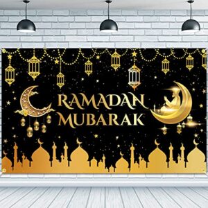 jkq ramadan mubarak backdrop banner 71 x 43 inch muslim ramadan background banner lantern moon castle islamic eid mubarak festival party decorations ramadan kareem indoor outdoor photo booth props