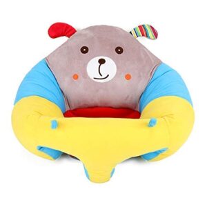 kakiblin baby sofa support chair, soft plush cartoon animals baby sitting chair learning to sit cushion seats for 6-16 months infants, puppy