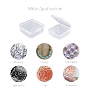 24 Pcs Small Bead Organizer, Dveda Clear Bead Storage Containers Plastic Storage Case with 2Pcs Rectangle Clear Craft Supply Cases for Small Beads Seed Storage