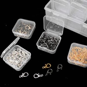 24 Pcs Small Bead Organizer, Dveda Clear Bead Storage Containers Plastic Storage Case with 2Pcs Rectangle Clear Craft Supply Cases for Small Beads Seed Storage