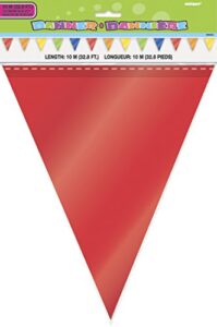 unique party decoration giant plastic rainbow pennant banner, 32.8′, multicolor