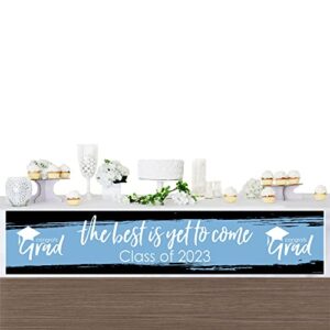 Big Dot of Happiness Light Blue Grad - Best is Yet to Come - Light Blue 2023 Graduation Party Decorations Party Banner