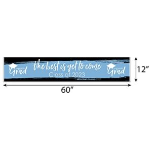 Big Dot of Happiness Light Blue Grad - Best is Yet to Come - Light Blue 2023 Graduation Party Decorations Party Banner