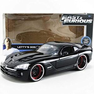 Fast & Furious 1:24 Letty's Dodge Viper SRT10 Die-Cast Car, Toys for Kids and Adults