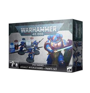 games workshop warhammer 40,000 space marines assault intercessors paints set