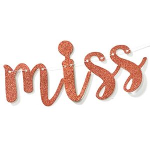 Rose Gold Glitter We Will Miss You Banner--Retirement Party Decorations Sign-Going Away Party Decor-Farewell Party Decorations-Office Work Party Decorations