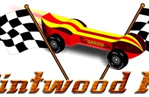 Pintwood Pro Basic Derby Car Kit with Official Wheels, Official axles and pre-Cut pre-drilled Wedge Block