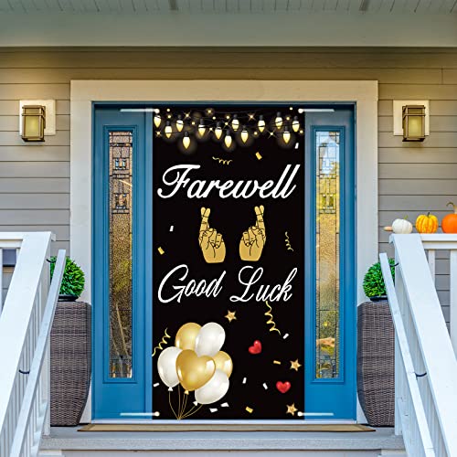 Labakita Farewell Good Luck Door Banner, Farewell Party Decorations, Going Away Party / Retirement / Graduation / Moving / Job Changing Party Decorations, Black