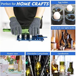 Glass Bottle Cutter Upgraded Bottle Cutting Machine for Cutting Round, Oval Bottles, Home Craft DIY Glass Cutter Bundle Tools for Cutting Wine, Beer, Whiskey, Champagne - Complete Accessories Tool Kit