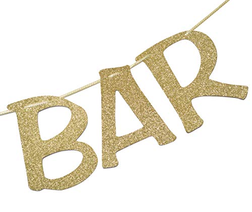 Mimosa Bar Sign Banner Gold Glitter Decorations for Bridal Shower Champagne Brunch Baby Shower Wedding Engagement Birthday Party Graduation Fiesta