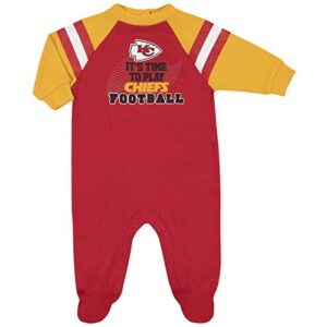 nfl kansas city chiefs team sleep and play footies, red/yellow kansas city chiefs, 0-3 months (138731160)