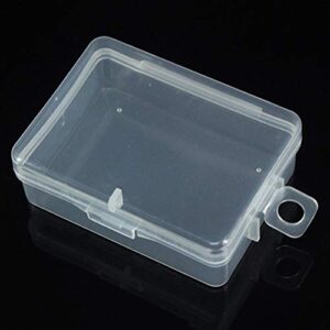 Bluelanss Clear Plastic Beads Storage Container Box with Hinged Lid for Beads, Jewelry, Tools, Craft Supplies, Flossers, Fishing Accessories Clear