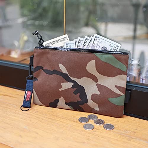 Rough Enough Aesthetic Pencil Case Organizer for Adult with Zipper Cordura Camo