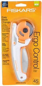 fiskars 197990-1001 easy change ergo control rotary cutter, 45mm