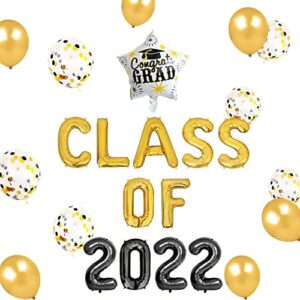 geloar class of 2022 balloons banner, class of 2022 balloons congratulations grad sign graduate party supplies decoration high school graduation college nurse law school set of 24 pcs