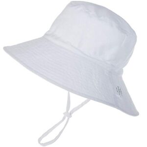 baby sun hat toddler summer sun protection baby boy hats beach wide brim bucket hats for baby girl kid cap 2 3 4 5 6 7 years white