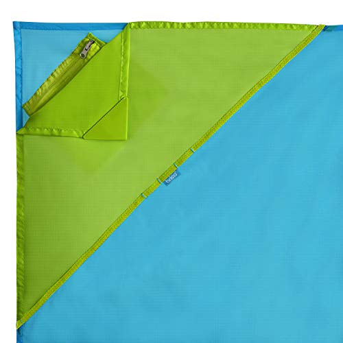 Munchkin Brica Go Play Portable Baby Travel Playmat, 58” x 58”, Blue/Green , 2 Piece Set