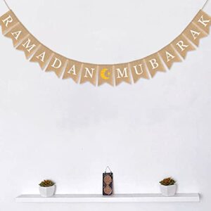 Eid Mubarak Banner Mubarak Party Decoration Ramadan Party Decorations Supplies (Ramadan Mubarak)