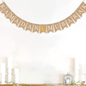 Eid Mubarak Banner Mubarak Party Decoration Ramadan Party Decorations Supplies (Ramadan Mubarak)