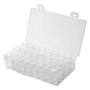 Diamond Bead Storage Containers, 30 Pcs Removable Clear Plastic Organiser with Lid for Nail Art Rhinestone Jewelry DIY Diamond Cross Stitch Tools and Other Small Items