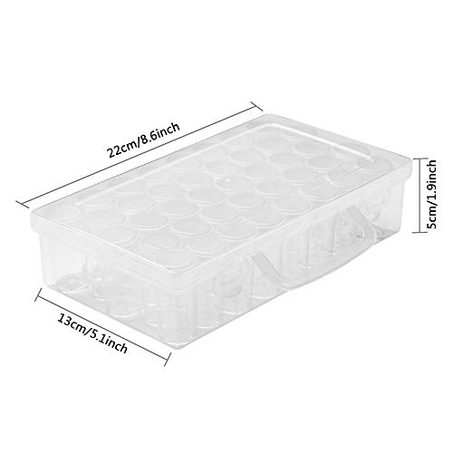 Diamond Bead Storage Containers, 30 Pcs Removable Clear Plastic Organiser with Lid for Nail Art Rhinestone Jewelry DIY Diamond Cross Stitch Tools and Other Small Items