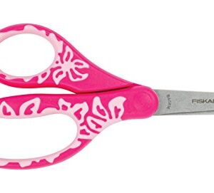 Fiskars 194220 Back to School Supplies, Kids Scissors Softgrip Blunt-tip, 5 Inch, Color Received May Vary