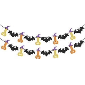 halloween bachelorette party banner garland witch hat jack o’ lantern banner for halloween bachelorette party fall bach party decorations