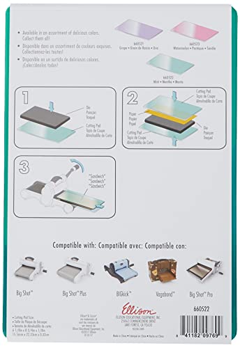 Sizzix, Mint, Standard Cutting Pads 660522, 2 Pack, 8 3/4" x 6 1/8" x 1/8"