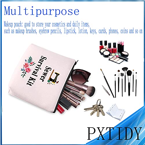 PXTIDY Sewer Survival Kit Sewing Machine Makeup Bag Seamstress Sewing Cosmetics Bag Gift For Quilter or a Woman that Sews Quilting Makeup Zipper Pouch (Sewer)