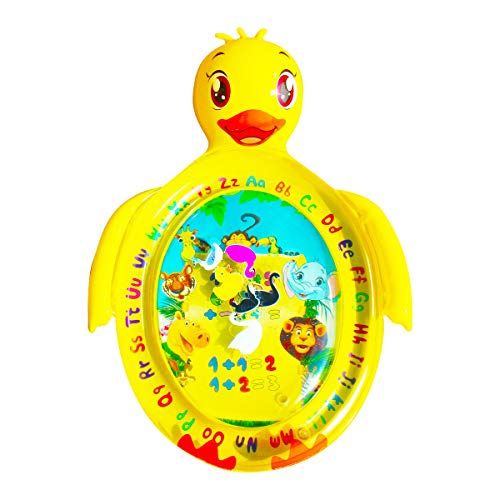 SUNSHINE-MALL Duck Baby Water mat, Tummy Baby Toys, Inflatable Play Mat Water Cushion Baby Toys, Fun Early Development Activity Play Center for Newborn (91 x 71 cm)