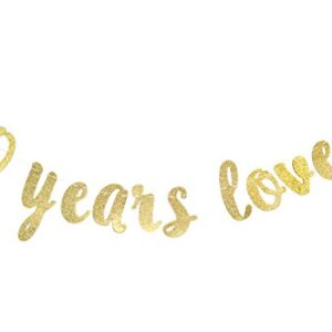 90 Years Loved Banner - Happy 90th Birthday / Wedding Anniversary Party Decorations