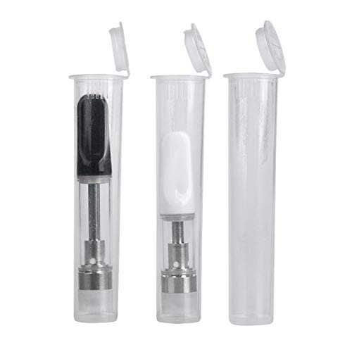 72mm Child Resistant Pop Top Cartridge Tubes Clear 1mL 0.5mL (1000 Pack)