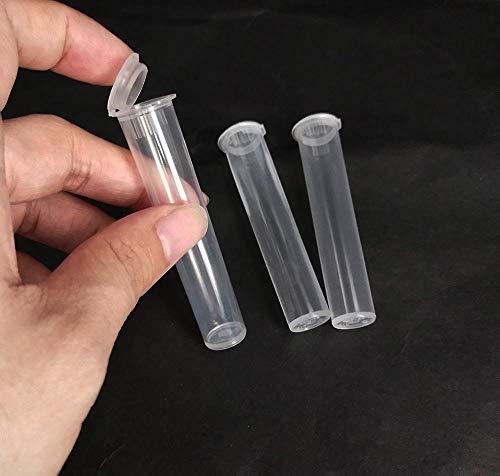 72mm Child Resistant Pop Top Cartridge Tubes Clear 1mL 0.5mL (1000 Pack)