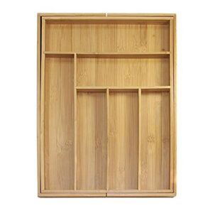 Oceanstar Bamboo Expandable Set Drawer Organizer, 18 in, Natural (KT1293)