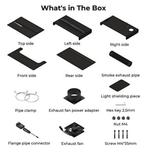 xTool Enclosure for Laser Engraver, Flame Retardant and Smoke-Proof for xTool D1/D1 Pro and Other Laser Cutter, Foldable Laser Engraving Machine Accessories, Effectively Isolating 99% of smog, Odor