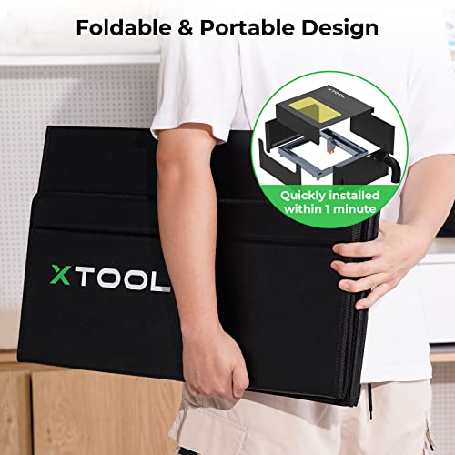 xTool Enclosure for Laser Engraver, Flame Retardant and Smoke-Proof for xTool D1/D1 Pro and Other Laser Cutter, Foldable Laser Engraving Machine Accessories, Effectively Isolating 99% of smog, Odor