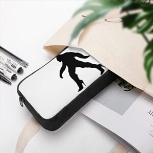 Bigfoot Sasquatch High Heels Pencil Case Stationery Pen Pouch Portable Makeup Storage Bag Organizer Gift