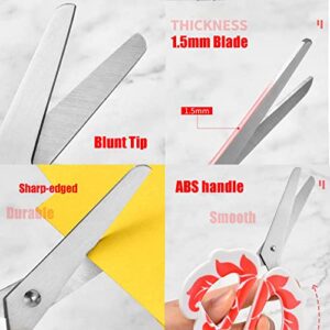 Kids Craft Scissors,Novelty Flower Design Stainless Steel Student Scissors for School 6 Inch All Purpose Left Handed Office Scissors with Blunt Tip-Morning Glory