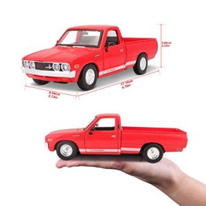 Maisto Datsun 620 Pickup (1973) 1:24 Scale Model Car Opening Doors 20 cm Red (531522)