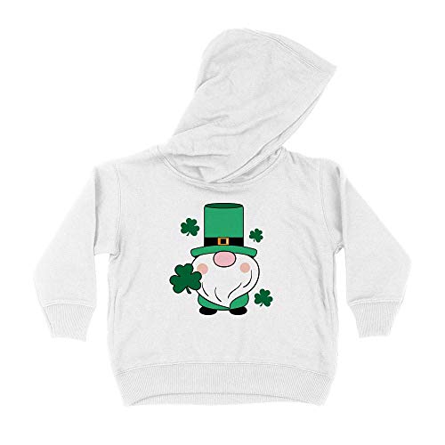 St. Patrick's Day Gnome Kids Hoodie Sweatshirt Toddler 4T White