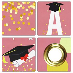 Graduation Banner - Rose Gold Congrats Grad Banner- Extra Large 70" X 40" Graduation Backdrop - Graduation Party Supplies 2023 - Graduation Decorations - 2023 Grad Party Outdoor Indoor Hanging Decor