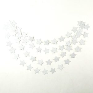 MOWO Paper Garland Twinkle Star Silver Glitter 3'' Circle Decoration 2pc 20 feet in Total