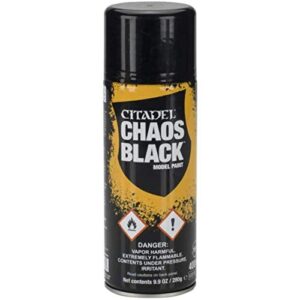 games workshop citadel spray paint chaos black 9.9 oz