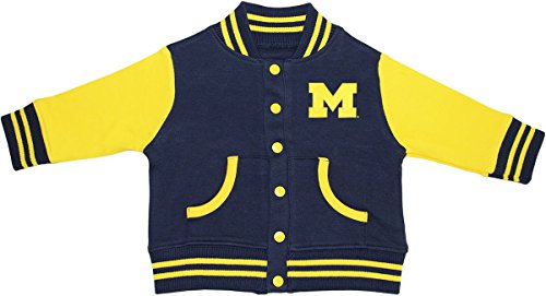 University of Michigan Wolverines Block M Varsity Jacket Navy/Yellow