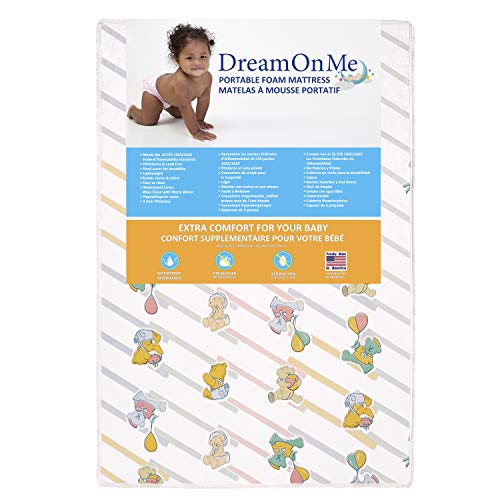 Dream On Me 3’’ Ultra-Lite Playmat/Reinforced Waterproof Cover/Proudly Made in The USA/Greenguard Gold Environment Safe Playmat